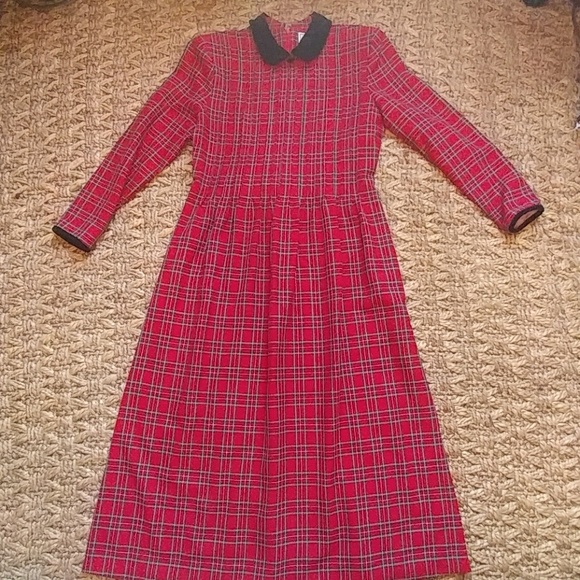 Vintage | Dresses | Vintage Red Plaid Dress | Poshmark